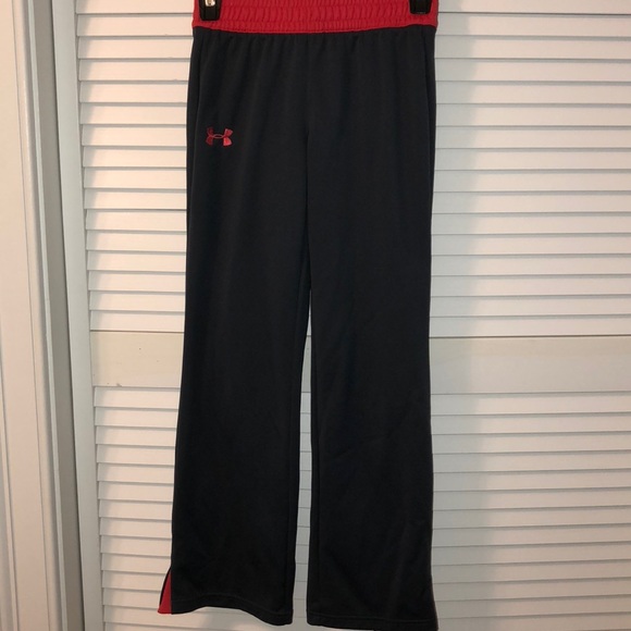 Under Armour | Bottoms | Gray And Pink Under Armor Sweatpants | Poshmark